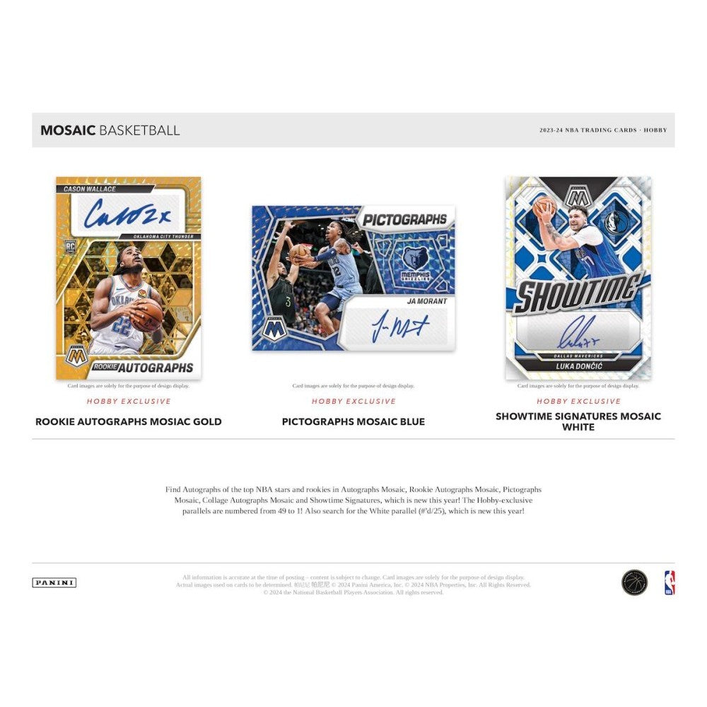 23 PANINI MOSAIC HOBBY BASKETBALL – Gold River Distributors