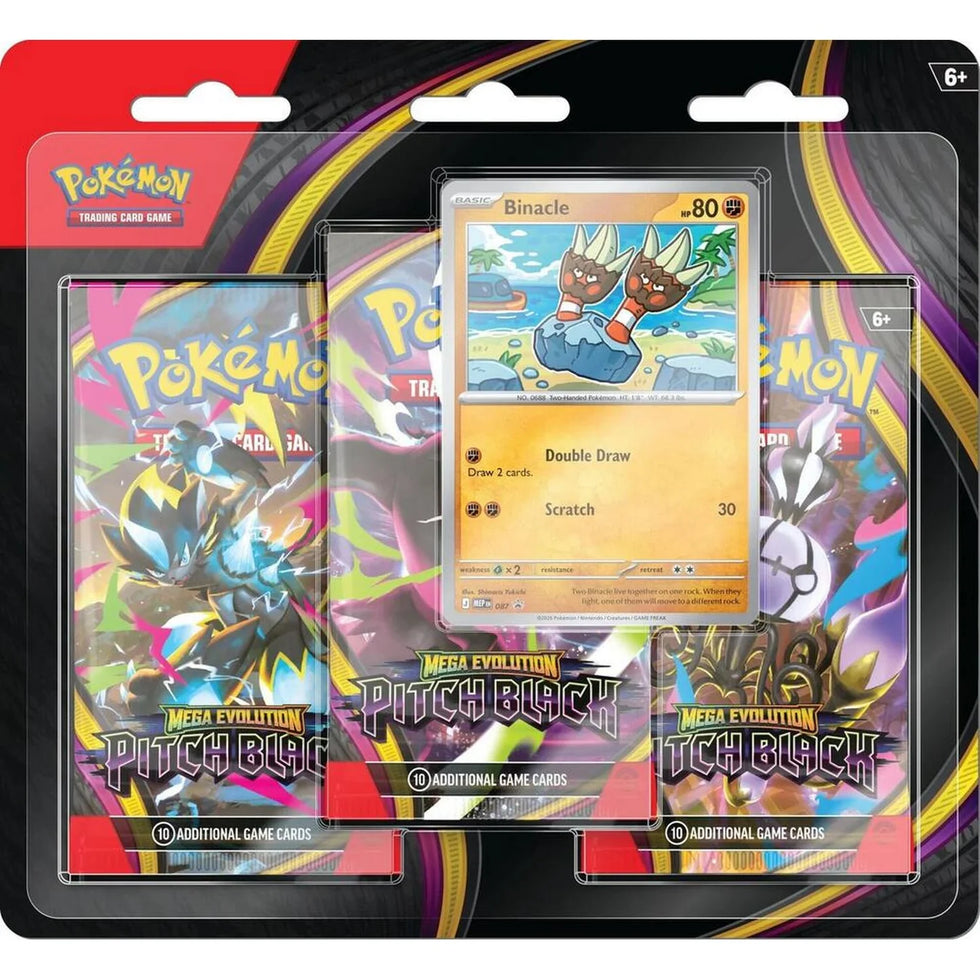 POKEMON M.E. PITCH BLACK 3PACK BLISTER – Gold River Distributors
